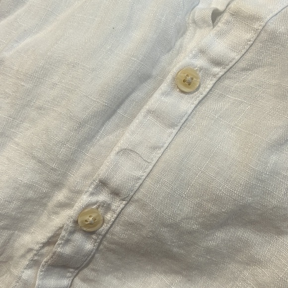 Zara | Shirts & Tops | Zara White Linen Button Down | Poshmark